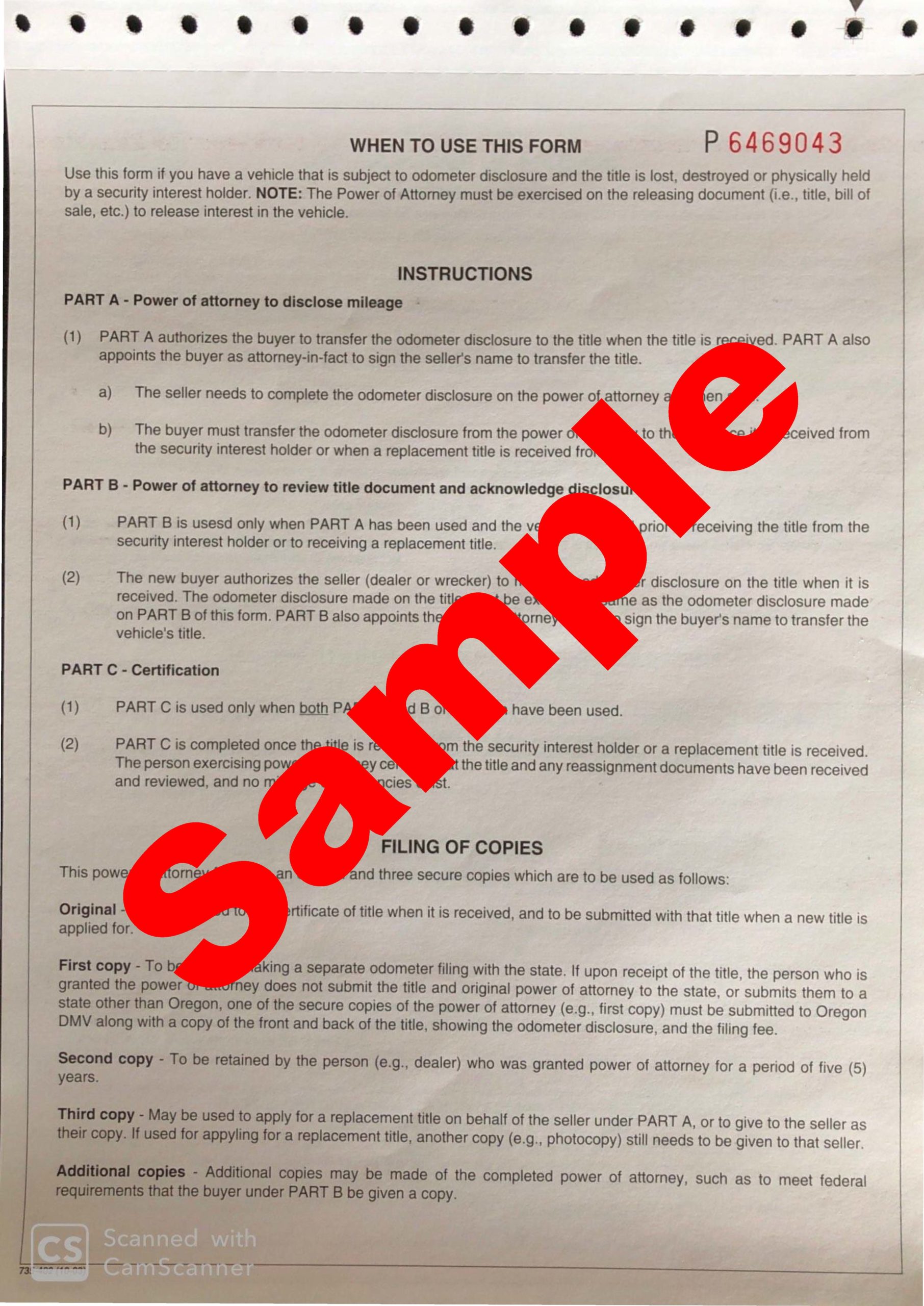 Physical Forms – Oregon Vehicle Dealer Association